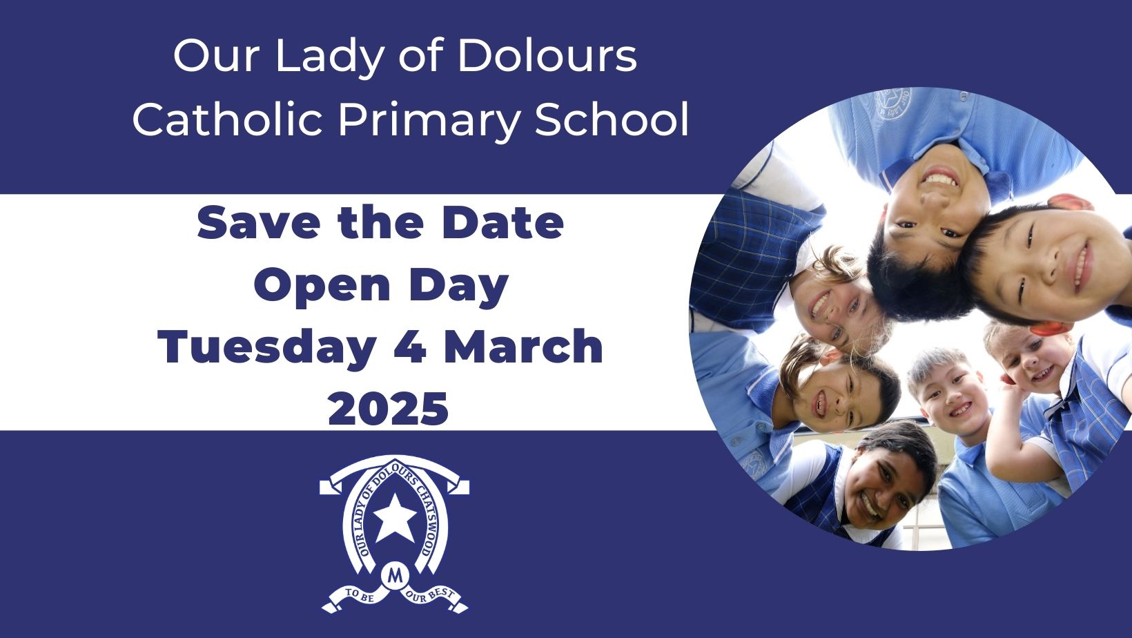 Save the Date - 2025 Open Day - Our Lady of Dolours, Chatswood
